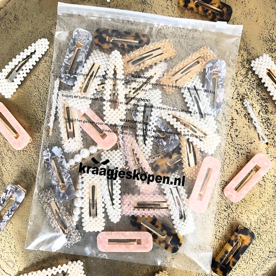 Haarspeld met parels goud 1 stuks - haarclip haarspeldjes driehoekig ...