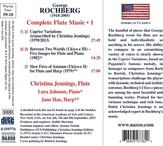 Christina Jennings, Lura Johnson, June Han - George Rochberg: Complete ...