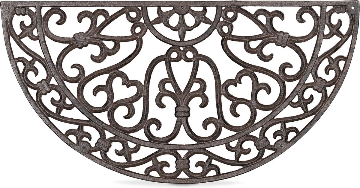 relaxdays deurmat gietijzer voetmat landhuisstijl droogloopmat ...