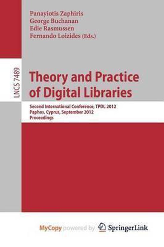 Theory and Practice of Digital Libraries | 9783642332913 | Boeken | bol.com