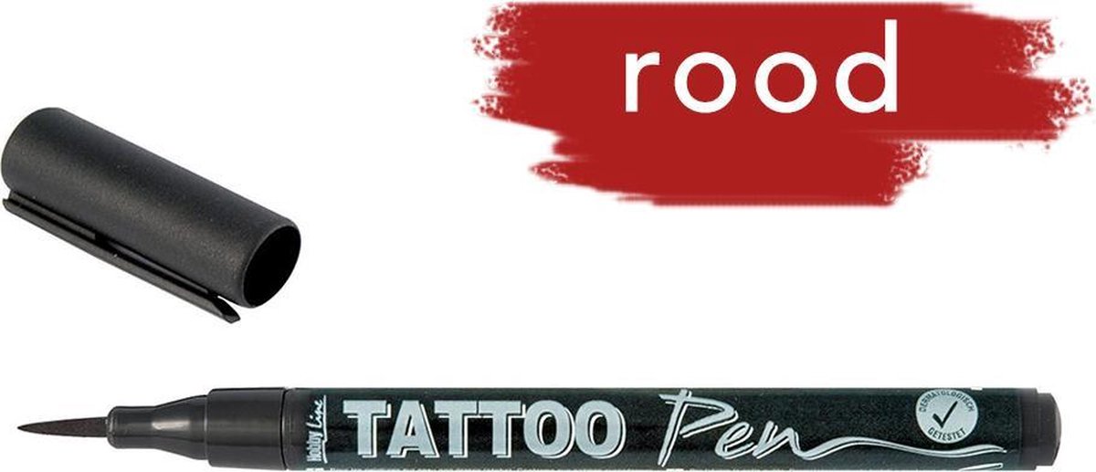 KREUL Rode Tattoo Stift - Tattoo pen voor creatief schilderen en ...