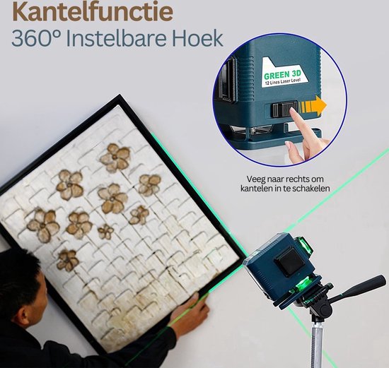 Happyment Zelfnivellerende Kruislijnlaser PRO - Laserwaterpas ...