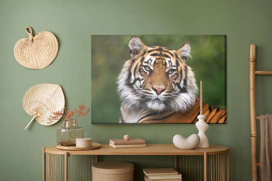 Schilderijkoning - Canvas Schilderij Portret Van Een Bengaalse Tijger ...