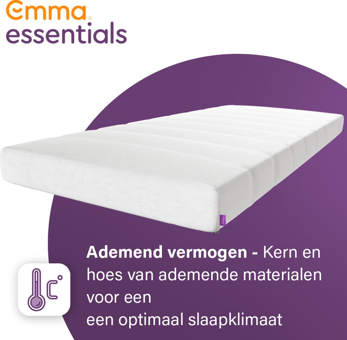 Emma Essentials Matras - 90x200 cm, ergonomische matras - 16cm hoog ...