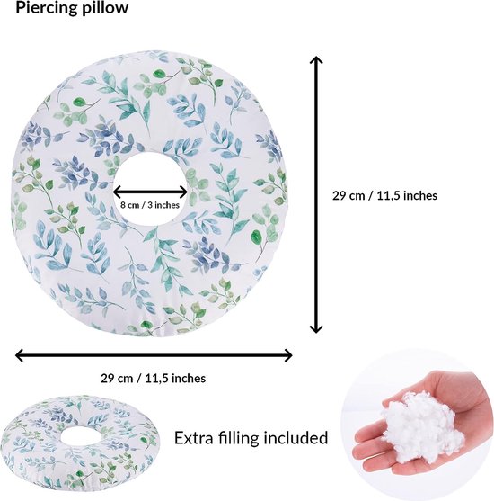 Piercing Kussen met Gat 29 x 29 cm - Voor Oor tegen Oorpijn - Donutkussen - Oorkussen... | bol