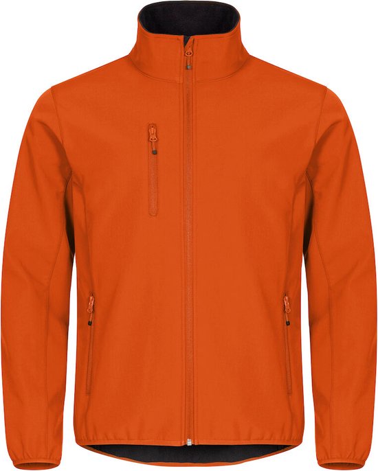 Clique Basic Softshell Jas Heren Dieporanje maat XL | bol
