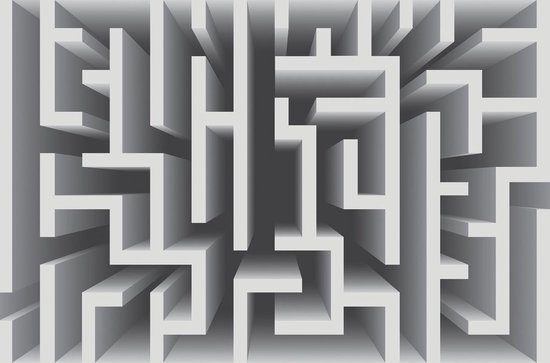 Fotobehang - Vlies Behang - 3D Doolhof - 416 x 254 cm | bol