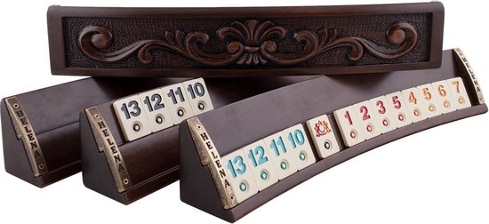 Handgemaakte Ovale Rummy Speelset - Okey - Luxe uitgave - Inclusief Tas ...