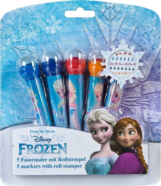 Frozen Disney Stiften met rolstempel - Anna & Elsa | bol.com