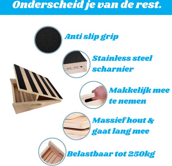 Slant Board - Squat Wedge - Voetensteun Bureau - Incline Board ...