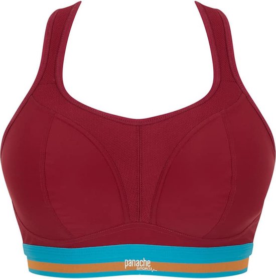 Panache - Non Wired Sports Bra Cranberry - 65H | bol
