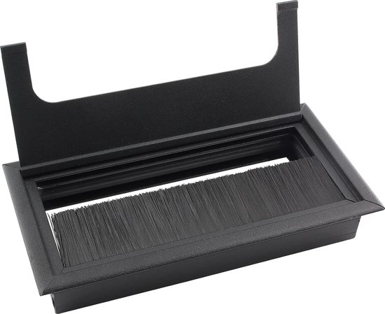 Kabeldoorvoer - Zwart Aluminium - Rechthoek - Kabelgoot Bureau ...