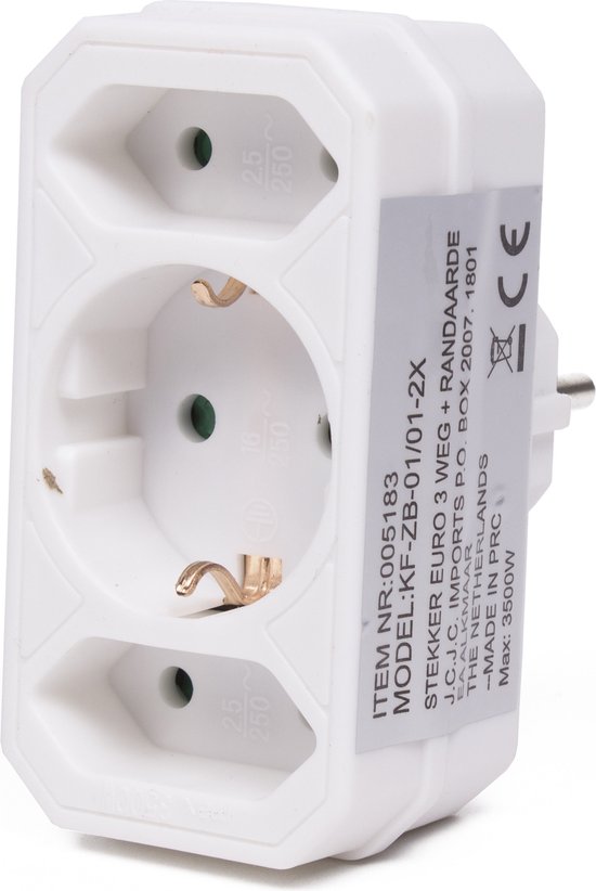 Benson Stopcontact splitter - 3x - triple - wit - voor 3 stekkers ...