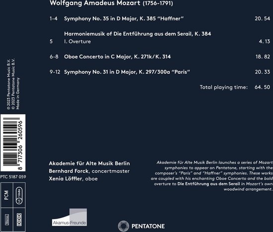 Xenia Loffler, Akademie Für Alte Musik Berlin, Bernhard Forck - Mozart ...