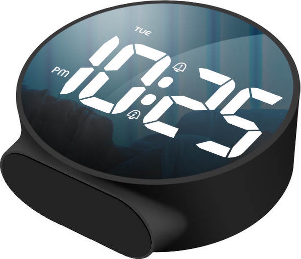 Attalos Digitale Wekker - Twee alarmen - Zwart - Dimbaar - USB & AAA ...