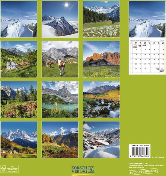 Alpen Kalender 2024 | bol
