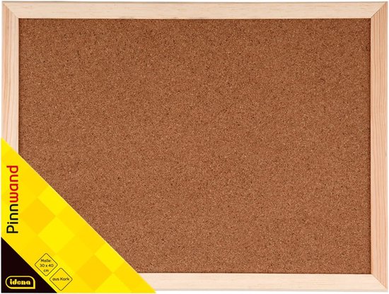 prikbord, met houten frame, inclusief 2 schroeven en 5 prikbordnaalden ...