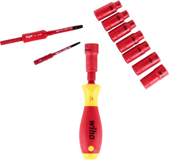 Wiha Schroevendraaier-en doppenset 1/4 set slimVario® electric assorti 14-delig incl.... | bol