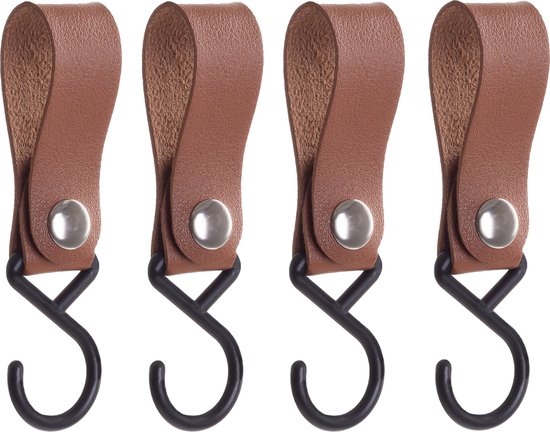 QUVIO Ophanghaak met leren bandje - Kledinghaken - Kledinghangers ...
