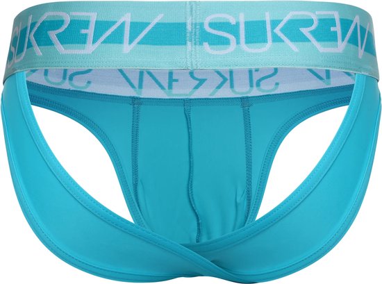 Sukrew V-Brief Jockstrap Scuba Blauw - Maat XXL - Heren Ondergoed ...