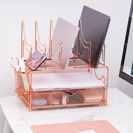 Office organizer set, 3-traps office organizer met lade, pennenhouder ...