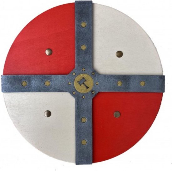 Kalid Medieval Toys - Viking schild - Wit Rood | bol
