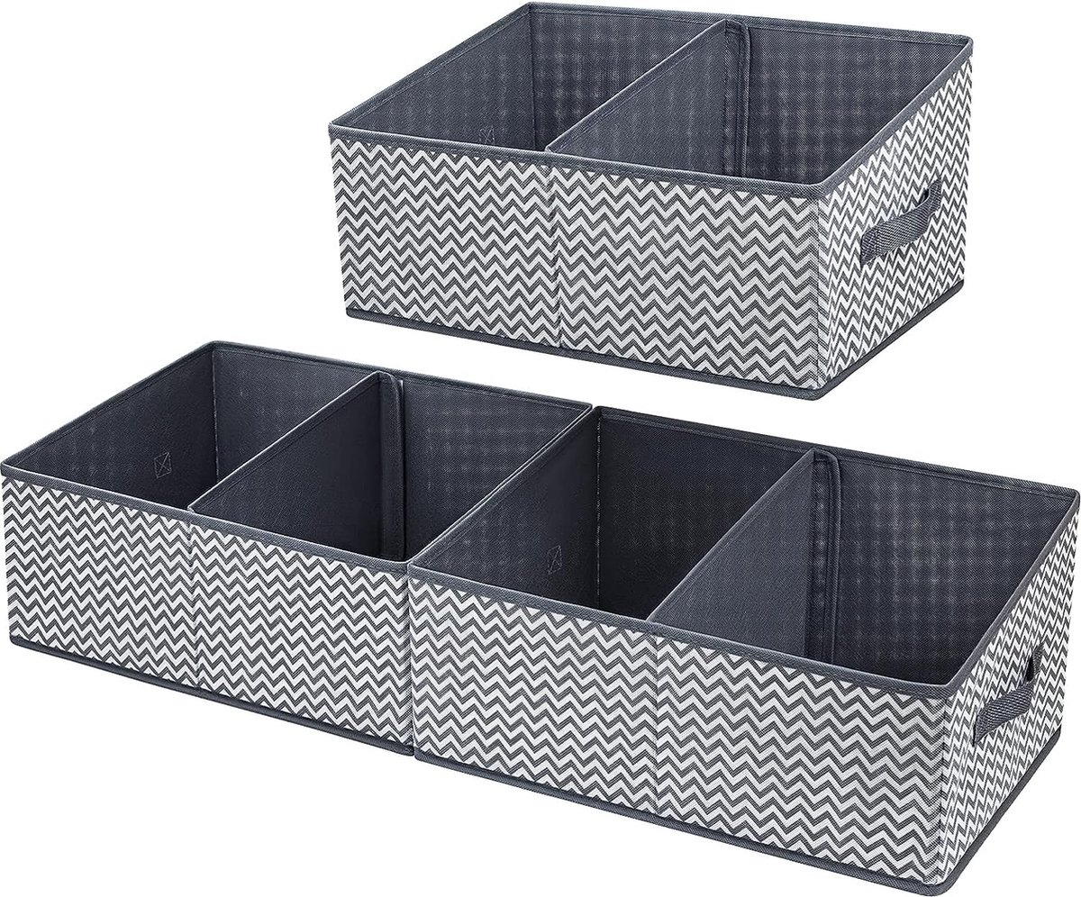 Opbergmand, grote trapeziumvormige opbergdozen, opvouwbare opbergdozen ...