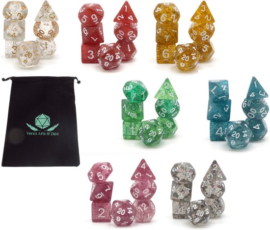 Mermaid Pod Package | Dobbelstenen Sets | Vera's Arts & Dice | 7 Dice ...