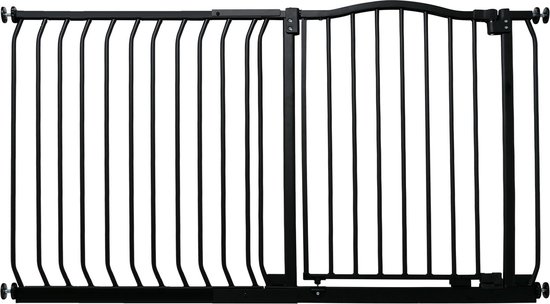 Bettacare Huisdierenhekje met Gebogen Bovenkant, 171-180cm, Mat Zwart | bol