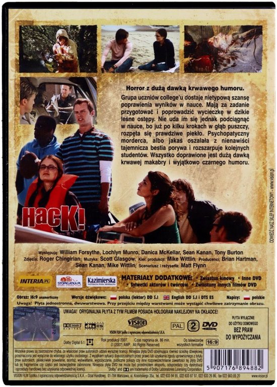 Hack! DVD - Slasher horrorfilm met Sean Kanan en Juliet Landau | bol