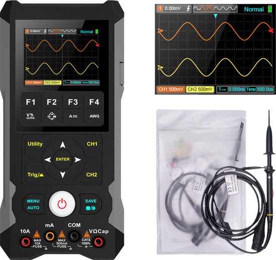 ET202D Oscilloscope Multimeter, Dual Channel, 250MSa/s, 50Ch | bol