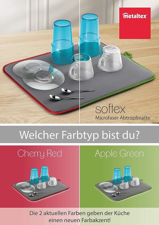 Softex afdruipmat, buiten: 100% polyester, groen/grijs, 40 x 45 x 1 cm ...