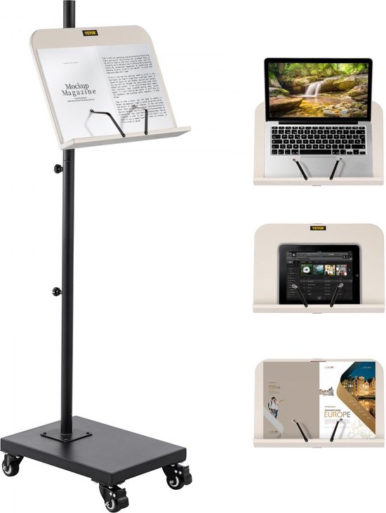 Boek Vloerstandaard Lessenaar Podium Hoogte Paneel Verstelbaar met ...