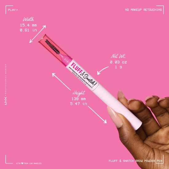 NYX Professional Make Up Fluff & Snatch! Brow Powder Pen - Blijft tot ...