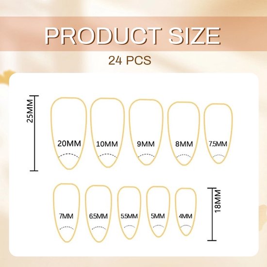 Allecto - Kersenbloesem Kunstnagels - Medium Almond Franse Tips met ...