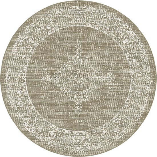 Brussels Vintage Buitenkleed – Rond - Indoor & Outdoor Vloerkleed ...