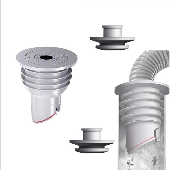 Wasmachineslangafdichting - Grijze geurverdrijvende plug - Afsluitdop voor... | bol