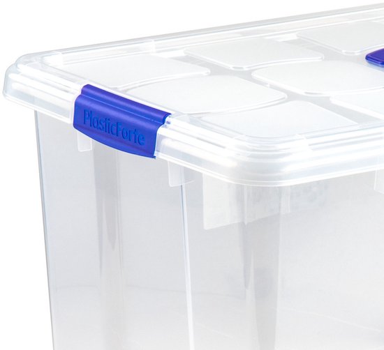 Plasticforte Opslagbox - 1x stuks - met deksel - 55L - 59 x 40 x 35 cm ...