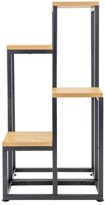 Bloemenstandaard PLAZA - 4-laags metalen standaard EIK | bol