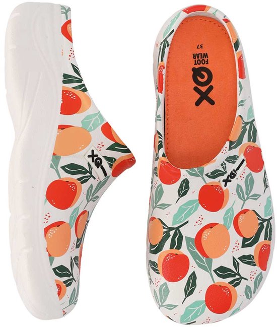 xq tuinklomp dames - oranje vrucht print - maat 38 | bol