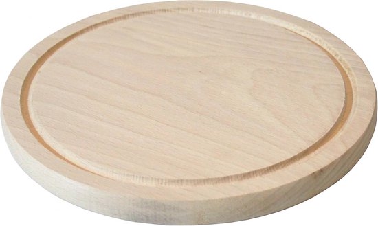 Houten Ronde Snijplank 20cm - Duurzaam en Milieuvriendelijk | bol