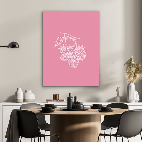 Aluminium schilderij 60x80 cm - Wanddecoratie metaal - Frambozen ...