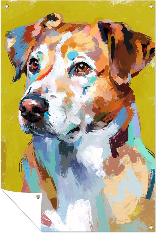 Kleurrijk honden - Hond posters - Tuinwanddecoratie dieren - Pop Art ...