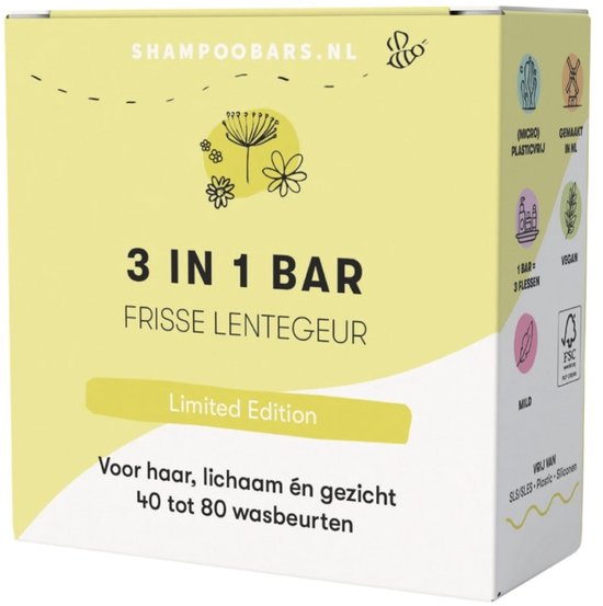 Shampoo Bar Frisse Lentegeur | Handgemaakt in Nederland | SLS- & SLES ...