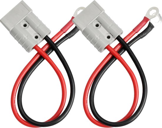 2 Pack Battery Connector 50A 600V Plug with 10 AWG O-Ring Battery ...