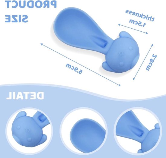 Squeeze Spoon Silicone Baby Spoon Set of 4 Flexible for First Stage ...