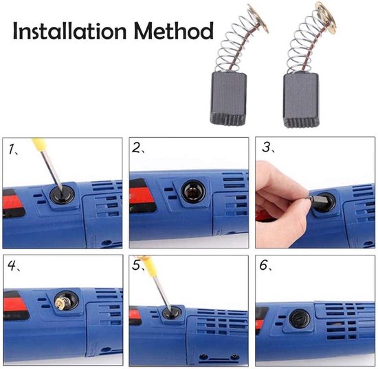 Motor Carbon Borstels - 10 stuks Elektrische Vervanging Koolborstels ...