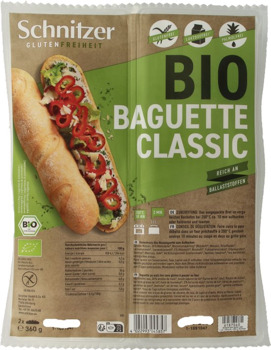Schnitzer Baguette Classic Bio 360 gr | bol