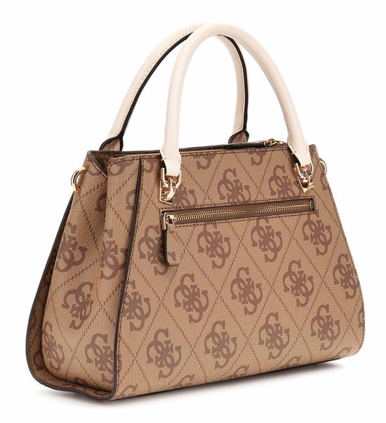 GUESS Handtas Schoudertas Noelle II Luxury Satchel Bag Latte Logo ...