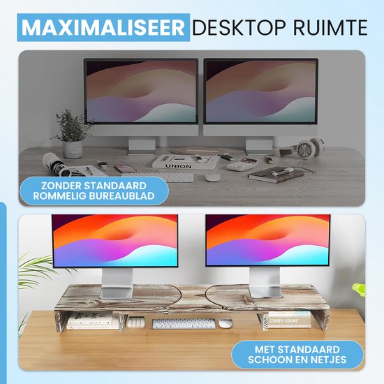 Fleau Home Verstelbare Monitor Verhoger - Laptopstandaard ...